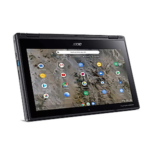 Acer 2022 11.6" Convertible Touchscreen Chromebook Laptop, AMD A-Series A6-9220C Processor, 4GB RAM, 32GB Flash Storage, AMD RadeonTM R5 Graphics, Chrome OS, Black, 128GB USB Card