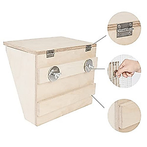 Niteangel Pet Wooden Hay Manger with Seat, Large Size, 9-7/8'' x 6-3/4'' x 8'' (Plywood)