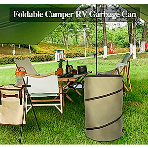 Collapsible Lawn and Leaf Bag Pop-Up Trash Can/Recycle Bin Leaf Waste Bag Outdoor Leaf Bin, 30 Gallon Collapsible Garden Bag for Lawn Yard Garden Camping with Handle(2 Pack)