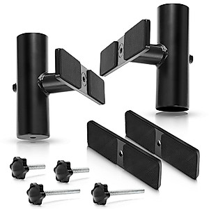 Magacyo Adjustable Patio Umbrella Holder - Outdoor Umbrella Base and Stand Metal Clamp for Fixed Deck Railing and Poles