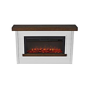Bernice Landscape Electric Fireplace in White by Real Flame
