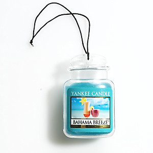 Yankee Candle Car Air Fresheners, Hanging Car Jar® Ultimate Bahama Breeze™ Scented, Neutralizes Odors Up To 30 Days