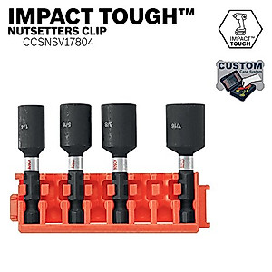 BOSCH CCSNSV17804 4-Piece Assorted Set 1-7/8 In. Impact Tough Nutsetters with Clip for Custom Case System
