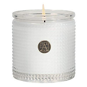 Aromatique, Smell of Gardenia Textured Jar Candle, White Wax, 6 Ounces