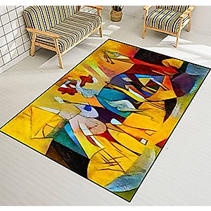Area Rug Non-Slip Floor Mat Alternative reproductions of Famous Paintings by Picasso Applied Indoor Outdoor Living Room Kids Room Bedroom Carpet Runner Rug Home Decor Doormat Yoga Mat Patio Mat