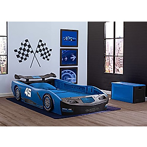 Delta Children Sport Race Car Twin Bed, Blue