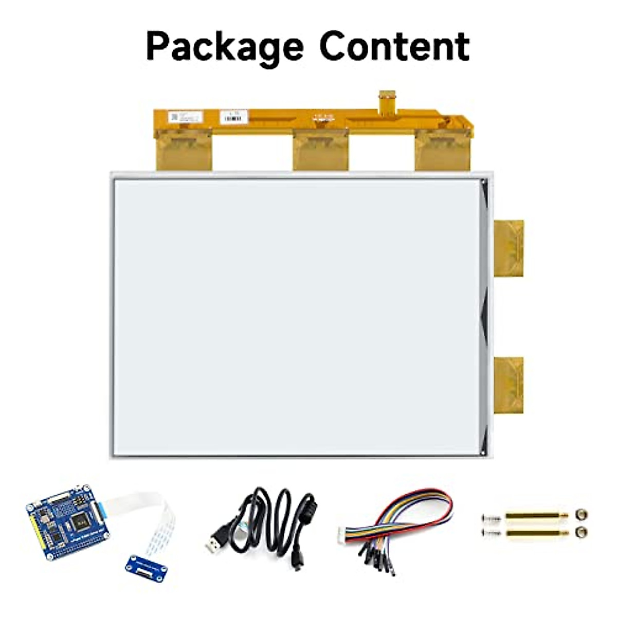 Waveshare 13.3inch E-Paper E-Ink Display HAT Compatible with Raspberry Pi4B/3B+/3B/2B/B+/A+/Zero/Zero W/WH/Zero 2W 1600×1200 Pixels Black/White 2-16 Grey Scales USB/SPI/I80 Supports Partial Refresh