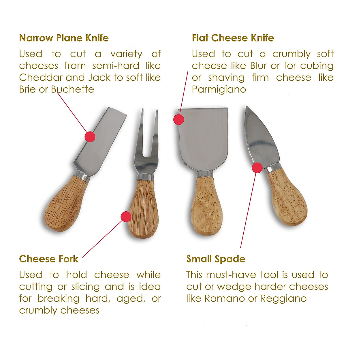 Cheese Board Set by StarBlue - with 4 Knives and Slide Out Drawer | Large Oak Wooden Cheese and Platter Cutting Serving Plate Tray | Best for Housewarming and Birthday Gift