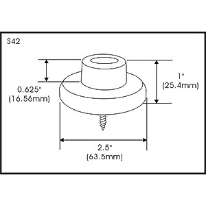 QCAA Stainless Steel Wall Mount Concave Door Stop, 2-1/2" Diameter, ORB Oil Rubbed Bronze, 4 Pack