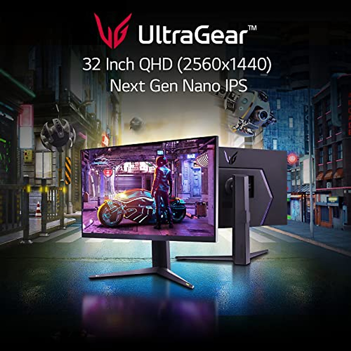 LG UltraGear UHD 32-Inch Gaming Monitor 32GQ950-B, Nano IPS 1ms (GtG) with ATW, VESA DisplayHDR 1000, NVIDIA G-SYNC, and AMD FreeSync, 144Hz, Black (Renewed)