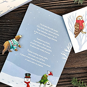 Freshcut Paper 2025 Advent Calendar, Woodland Wonderland, Pop Up 3D Greeting Cards, Paper Advent Calendar, Christmas Gifts, Holiday Cards with Blank Notecard & Envelope