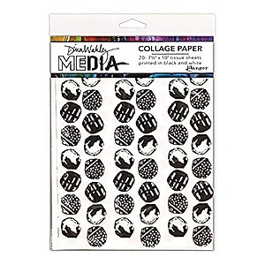 Ranger Dina Wakley Media Collage Tissue Paper 7.5"X10" 20/Pkg-Backgrounds