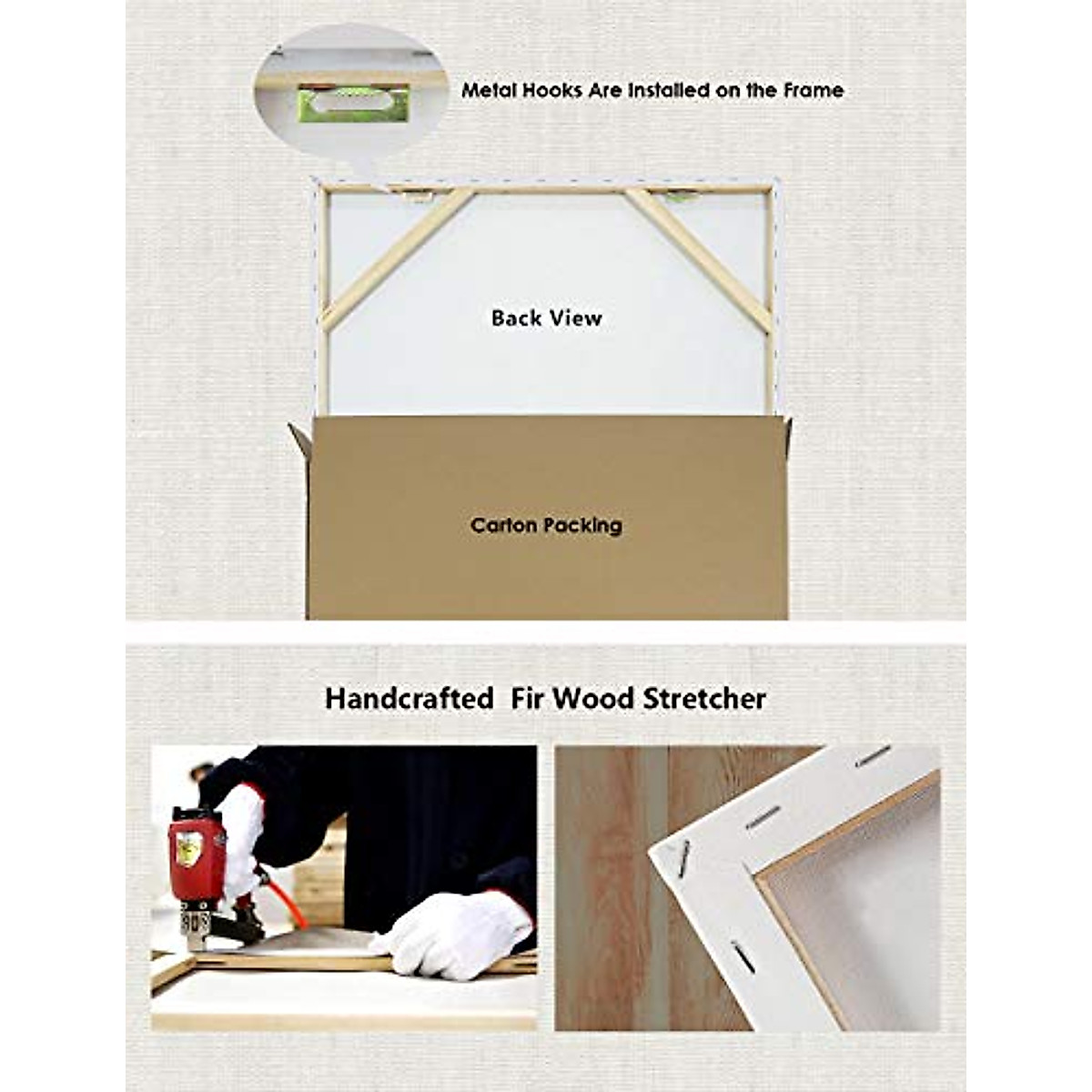 Pigort Canvas Wall Art Shiny Gold and Black White Abstract Canvas Print Wall Decor Large Abstract Painting Modern Home Office Wall Decoration, 20x40 Inch