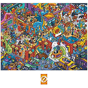 Hasbro Gaming Puzl It Game, Competitive Puzzle Card Game for Ages 7 and Up, Kids Game, Family Game for 2 to 6 Players, Pizza Party Theme, Puzzle Games