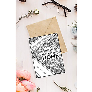 Coloring Broadway - in The Heights Inspired Coloring Pages (Set of 4) “Paciencia y Fe” Collection, Broadway Musical Merchandise, Card Stock (8 1/2” x 11”), Ideal Gift for a Broadway Theater Lover