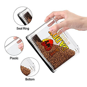 I Love My Daddy Storage Box Plastic Food Organizer Container Canisters with Lid for Kitchen