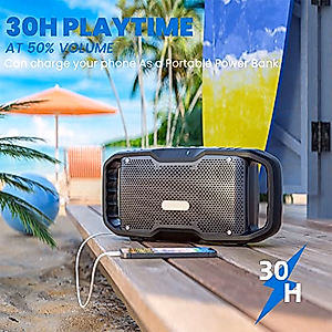 FORTECLEAR Bluetooth Speaker with Rich BASS,Portable Waterproof 50W Loud Outdoor Multi Sync Pairing Speaker Bluetooth with Subwoofer,30H Playtime,Wireless Speaker for Camping,Beach,Tech Gifts for Men