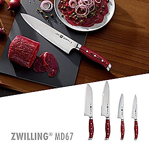 ZWILLING J.A. Henckels Twin Cermax MD67 Damascus Chef's Knife Red 30881-206