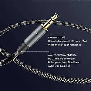 MOSWAG 2 in 1 3.5mm Aux Cable to 3.5mm Audio Aux Jack Cable 3.28FT/1M with USB C to AUX Cable Audio Auxiliary Input Adapter Male to Male AUX Cord for Headphones,Car,Home Stereos,Speaker