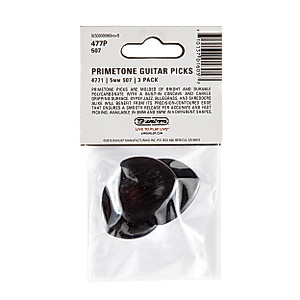 Dunlop 477P507 5.0mm Primetone Large Round Tip Guitar Picks, 3-Pack