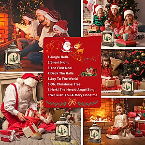 Christmas Snowman Snow Globe, Snowman Musical Lantern with 6 Hour Timer USB Lined/Battery Operated Retro Style Holiday Glitter Globe for Xmas Indoor Decoration and Santa Gifts