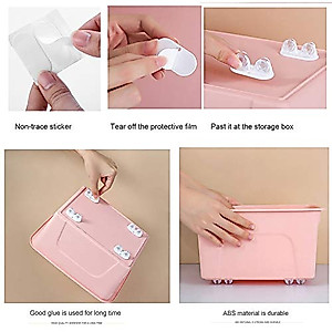 Adhesive Caster Wheels, Non Swivel Castors, Furniture Storage Box Pulley, Mini Self Adhesive Caster Wheels for Trash Can, Baby Toys Car, Cloth Bin, Container, Cabinet, Moving Carton (Pack of 8)