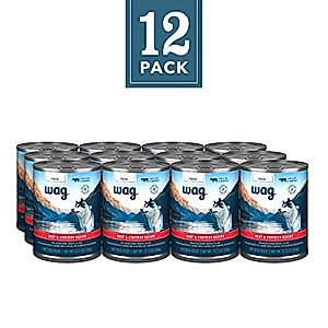 Amazon Brand - Wag Pate Canned Dog Food, Beef & Chicken Recipe, 12.5 oz Can (Pack of 12)