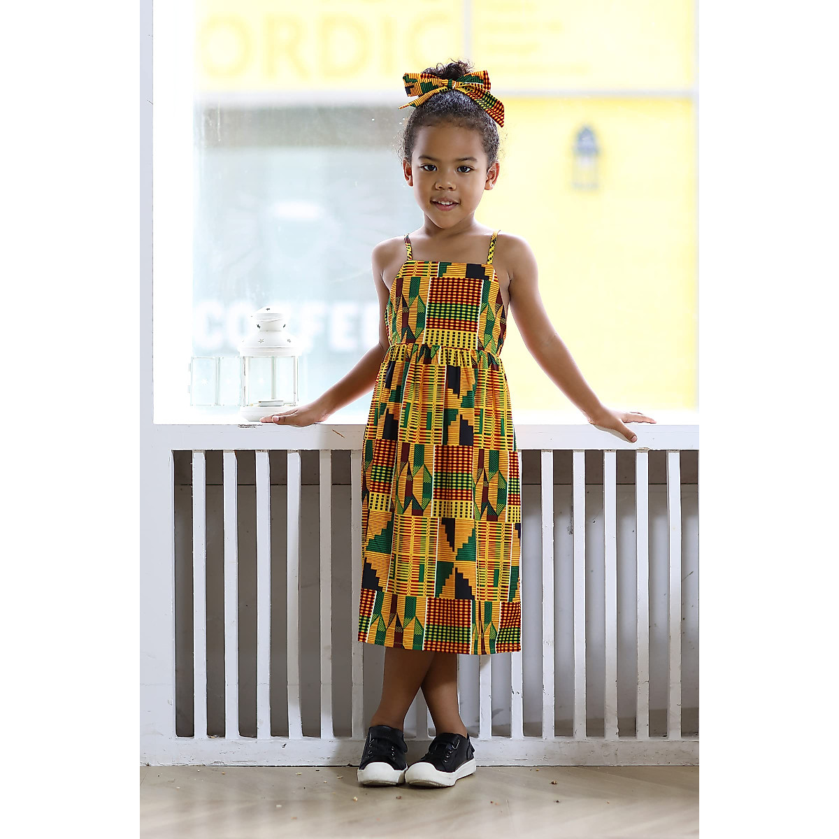 YOUNGER TREE African Baby Clothes Girl Dashiki Ankara Outfit Set (6-7 Years, Long Dress)