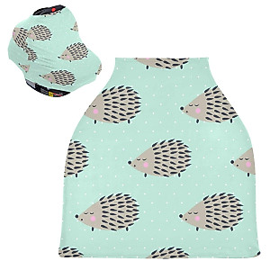 Nursing Cover Breastfeeding Scarf Cartoon Hedgehog - Baby Car Seat Covers, Infant Stroller Cover, Carseat Canopy(923c2)