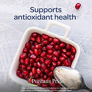 Puritan's Pride Pomegranate Extract 500 Mg Supports Antioxidant Health, 60 Capsules, by Puritan's Pride, 60 Count