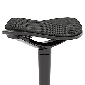 HOMCOM Standing Desk Chair, Ergonomic Backless Wobble Stool, Height Adjustable Tall Office Chair 22.2-28.1 Inches, Active Learning Stool for Office Desks, with Rocking Motion, Padded, Black