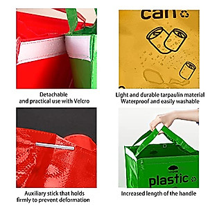 3 Set Recycling Bin Bags, Recycling Bins&Laundry Basket, Reusable Recyclable Bin for Kitchen, Recycle Waterproof Container(3 Set)