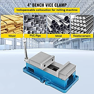 Happybuy 4 Inch ACCU Lock Down Vise Precision Milling Vise 4 Inch Jaw Width Drill Press Vise Milling Drilling Machine Bench Clamp Clamping Vice(4")