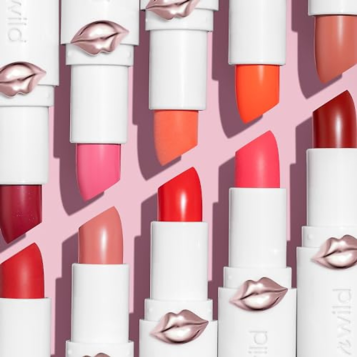 wet n wild Mega Last High-Shine Lipstick Lip Color, Infused with Seed Oils For a Nourishing High-Shine, Buildable & Blendable Creamy Color, Cruelty-Free & Vegan - Strawberry Lingerie