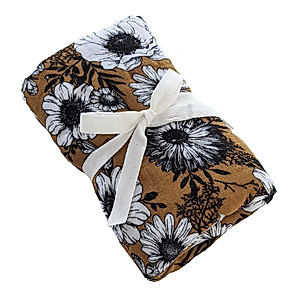 Vintage Floral Bamboo Muslin Swaddle Blanket Wrap Newborn Baby Girl Large 47 x 47