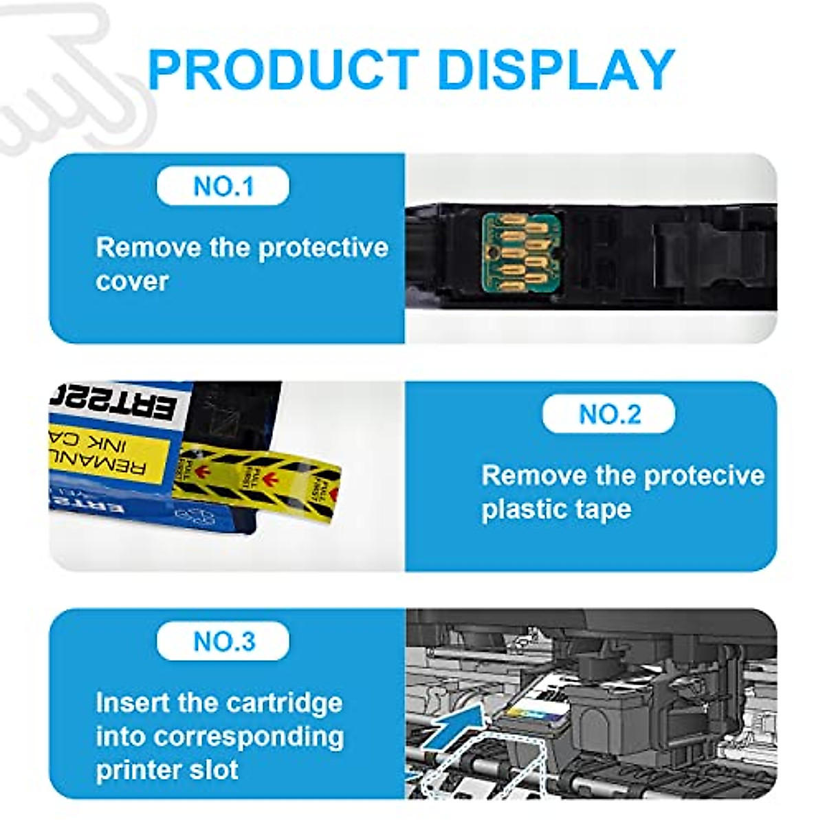 LinZoom Remanufactured 2-Pack 220XL T220XL T220XL120 Black Ink Cartridge Replacement for Epson 220XL for Workforce WF-2760 2750 2660 2650 2630 Expression Home XP-320 420 424 Printer