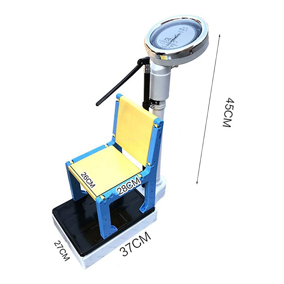 Bathroom Mechanical Scale Professional Height and Weight Scale Oversized Dial, A Health Detector with A Chair