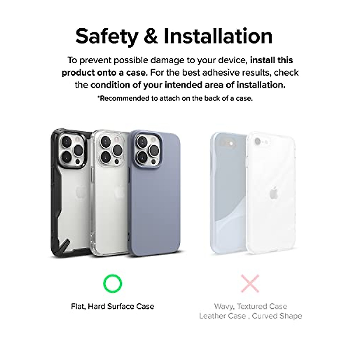 Ringke Magnetic Plate Compatible with MagSafe Accessories, Universal Adhesive Magnet Stickers with Installation Attachment Guide - White