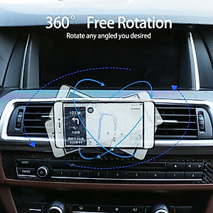 LLKUANG 360-Degree Rotary Cell Phone Holder Mobile Phone Mount Black(Magnet) for BMW 5 Series F11 F10 F07 2010-2016 (Black)