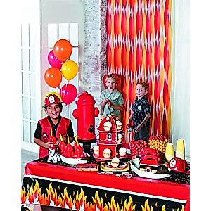 Fun Express Fire Hydrant Cupcake/Dessert Holder (3 Tiers) | Fire Truck | Fireman | Fire Fighter | Themed Birthday Party Supplies & Decor | Fire Department Event