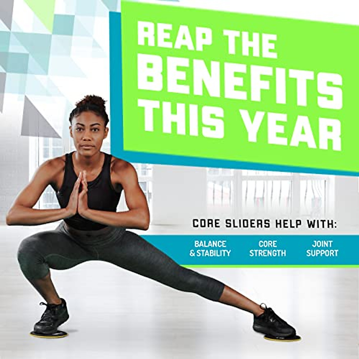 Elite Sportz Equipment Sliders for Working Out, 2 Dual Sided Gliding Discs for Exercise on Carpet & Hardwood Floors, Compact Core Gliders for Home Gym - Fitness Equipment & Full-Body Workout Accessories