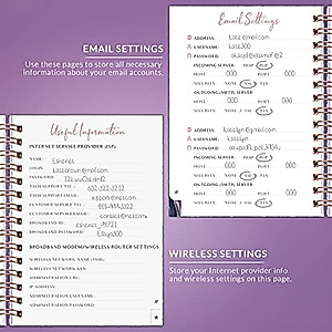 PLANBERRY Password Book – Internet Address Organizer with Alphabetical Tabs – Alphabetized Website & Computer Password Keeper – 4.4x5.5″, Softcover, Pocket Size Wild Purple)