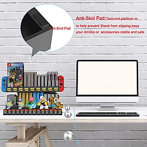 EJGAME Multifunctional Game Storage and Display Stand for NSW/NDS/3DS/Amiibo/NDS Series/Game Boy/FC/SFC/NES/SNES/N64