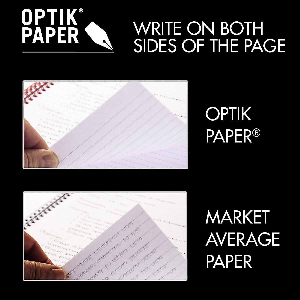 Black n' Red Notebook, Durable Hardcover, Premium Optik Paper, Scribzee App Compatible, Environmentally Friendly, Secure Casebound Binding, 8-1/4" x 5-7/8", 96 Double-Sided Ruled Sheets, Pack of 2 (73405)