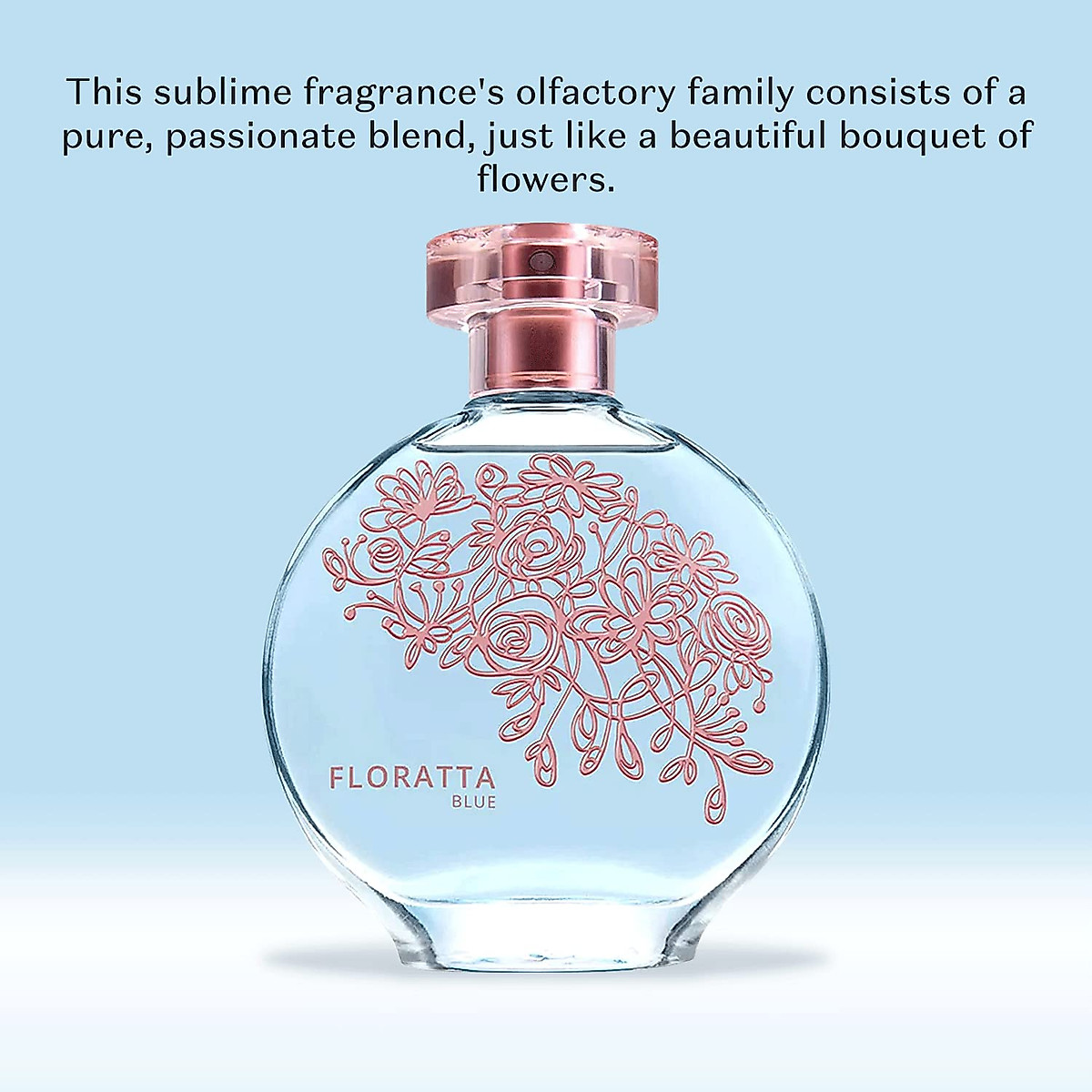 O BOTICARIO Floratta Blue Eau de Toilette, Long-Lasting, Fresh Floral Fragrance Perfume for Women, 2.5 Ounce