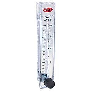 Dwyer® Rate-Master® Flowmeter, RMB-49-SSV, 5% Acc, .5-5 SCFH air, SS Valve, PC Body