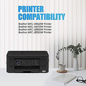 Miss Deer Compatible LC3013 Ink Cartridges BK/C/M/Y Replacement for Brother LC 3013 LC3011 High Yield for MFC-J491DW MFC-J895DW MFC-J690DW MFC-J497DW Printer