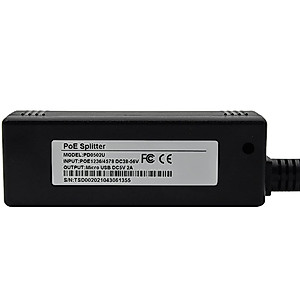 PoE Splitter Micro USB 5V ，for Tablets, Dropcam or Raspberry Pi, IPC, IP Video Camera, The IEEE 802.3af-Compliant 5V PoE Active Splitter Adapter, 48V to 5V (Pack of 2)
