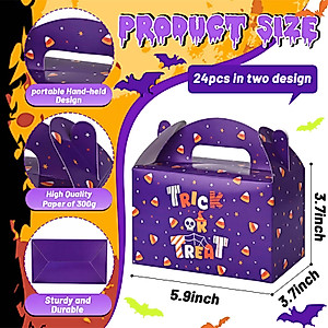 16 Pcs Halloween Treat Boxes Trick or Treat Party Favor Boxes Corn Candy Gift Goodie Boxes for DIY Crafts Halloween Holiday Birthday Party Cookies Supplies