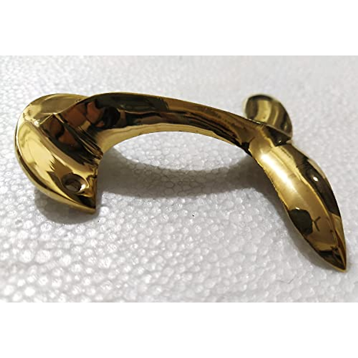 Brass Whale Tail Wall Mount Hooks Set of 6 Pieces Sculpture Unique A Excellent Item for Home | Office | Restaurant Decorations Item Coat Hook by INDIAART12